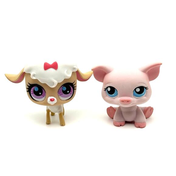 Hasbro | Toys | Hasbro Littlest Pet Shop Lps Set Pig 87 Lamb 274 Toy ...